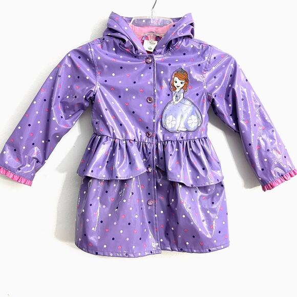 Disney | Jackets & Coats | Disney Sofia The St Princess Girl Raincoat ...